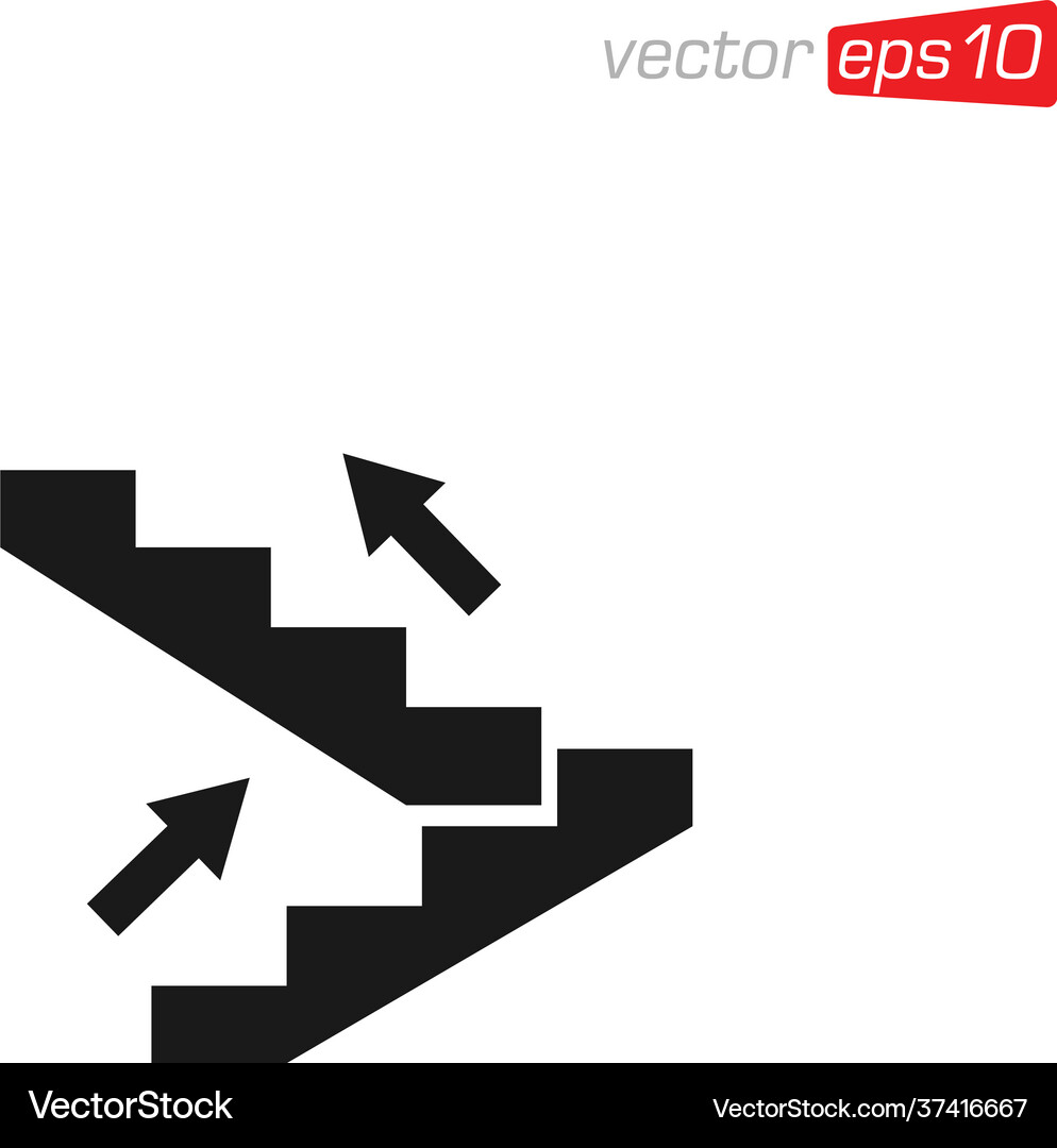 Stair or ladder icon design Royalty Free Vector Image