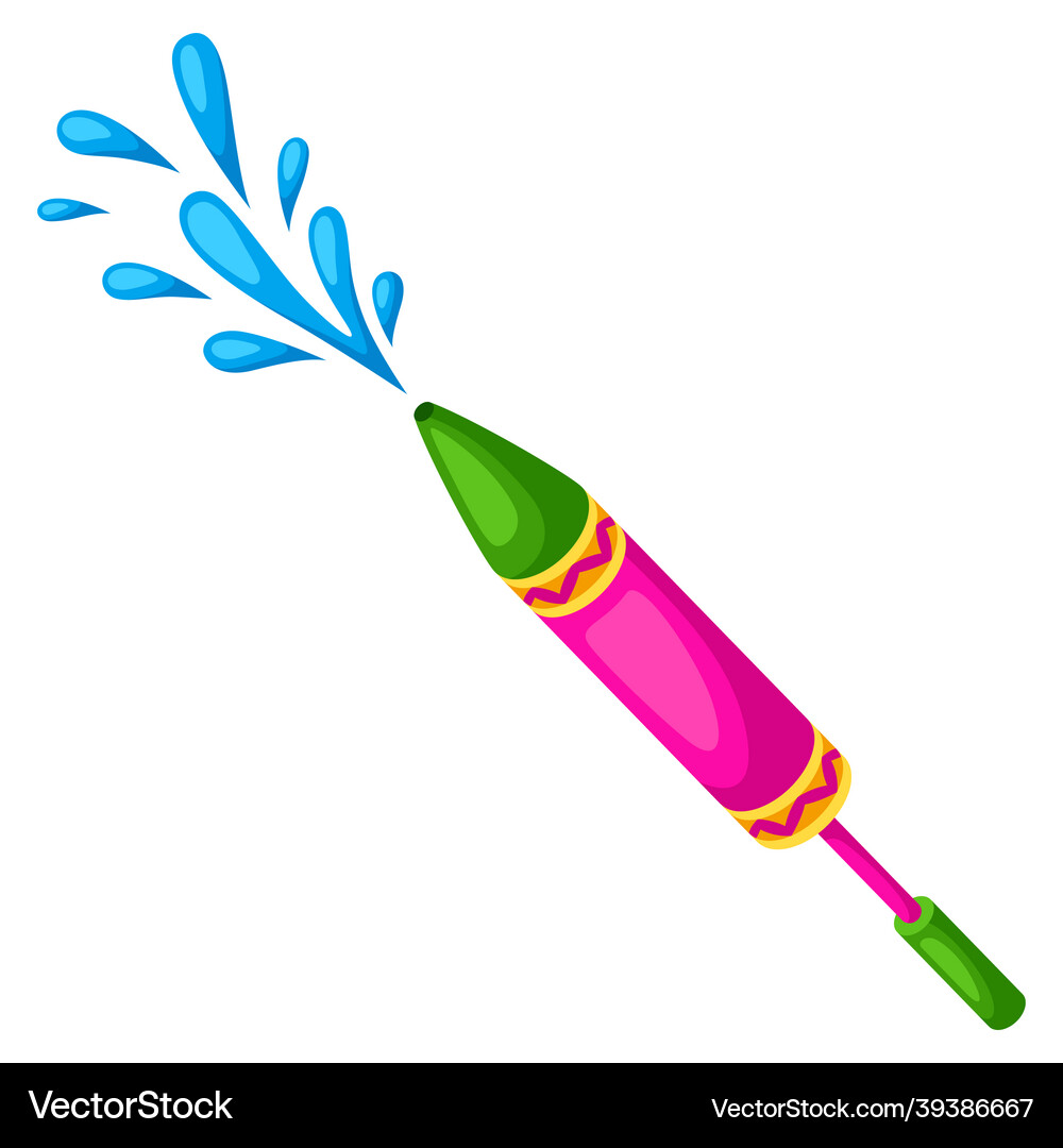 Water gun image for happy holi Royalty Free Vector Image