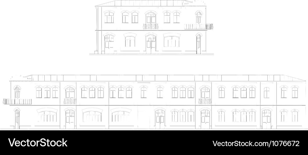 Facade of the building Royalty Free Vector Image