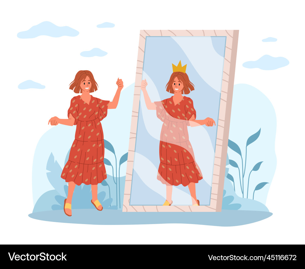 Human behavior in self love narcissism Royalty Free Vector