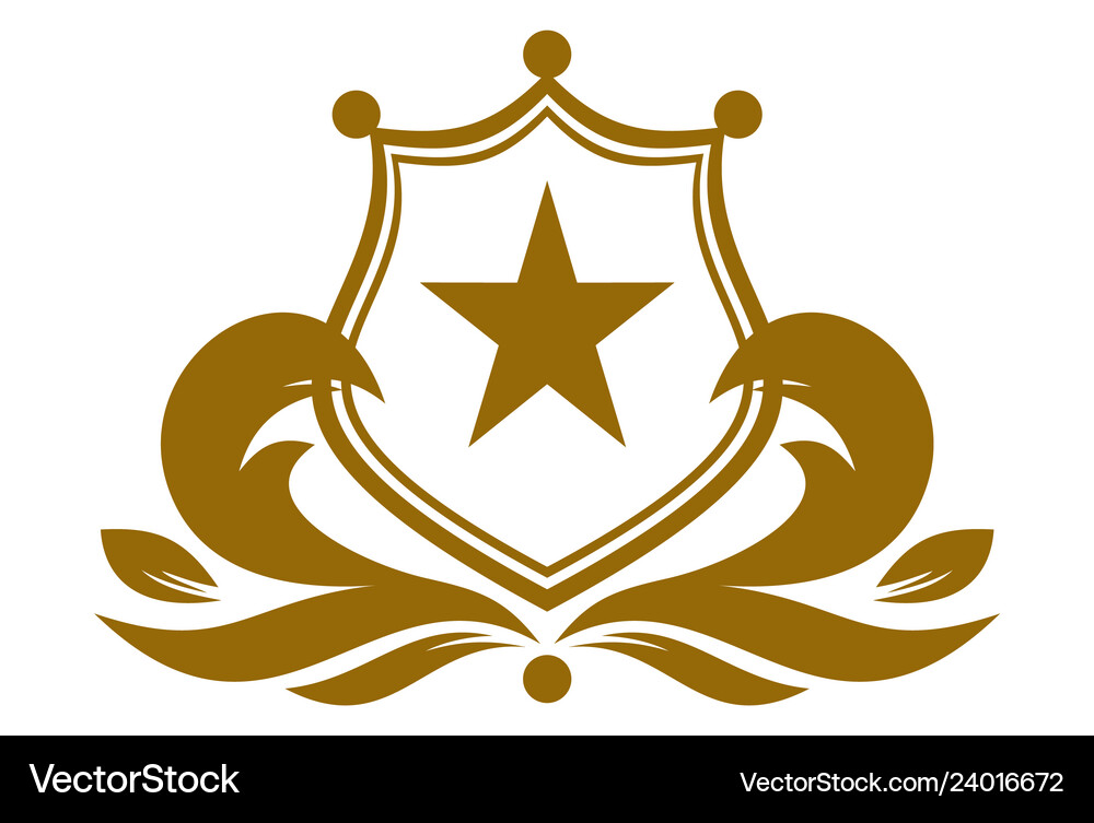 Star king shields guard protection logo icon Vector Image