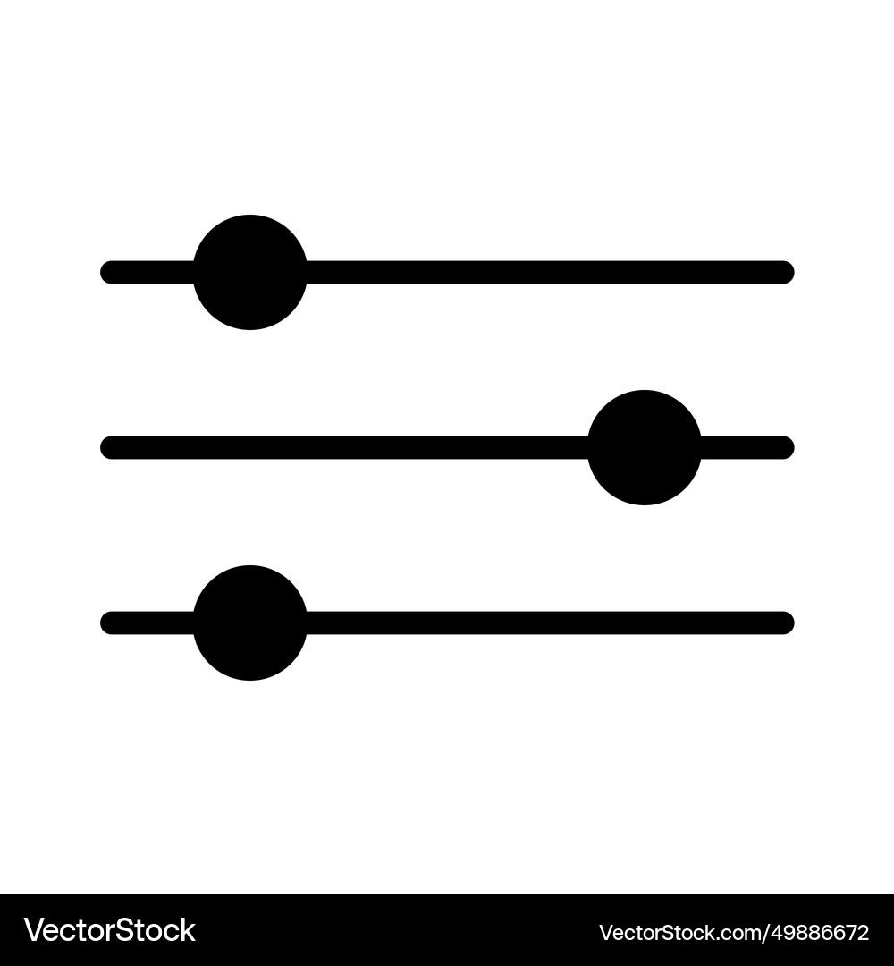 Volume mixer control icon filter sound symbol Vector Image