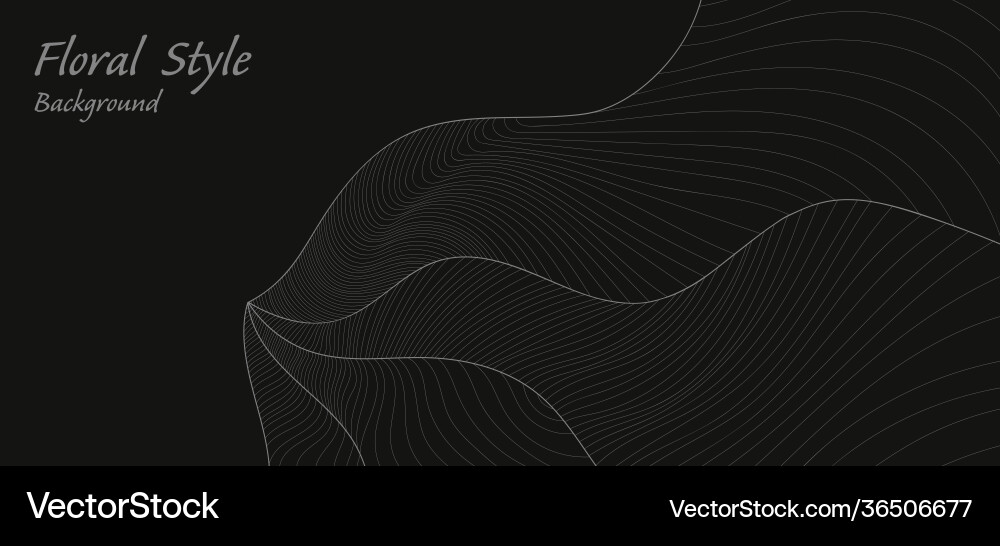 Abstract floral design or classic black on copy Vector Image