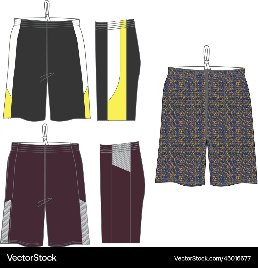 Basketball uniform shorts mock ups template design