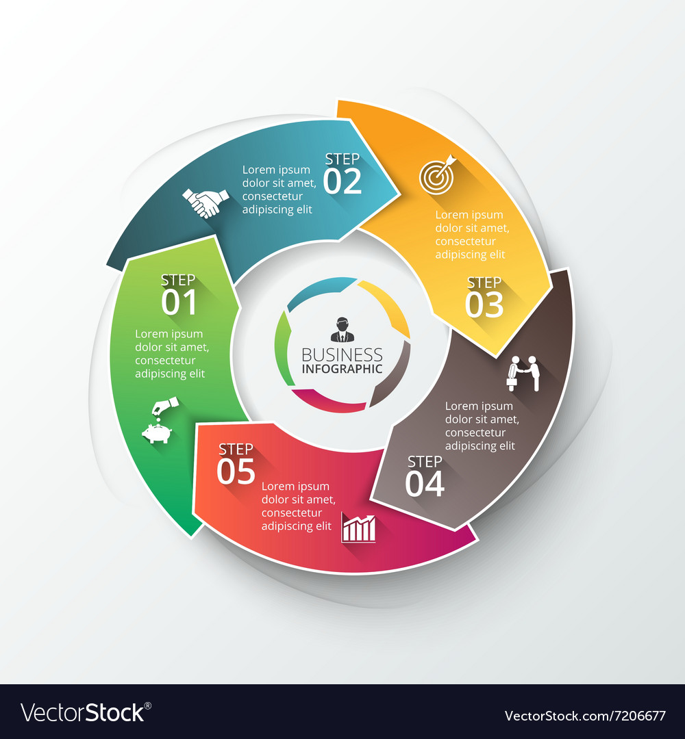 Circle element for infographic Royalty Free Vector Image
