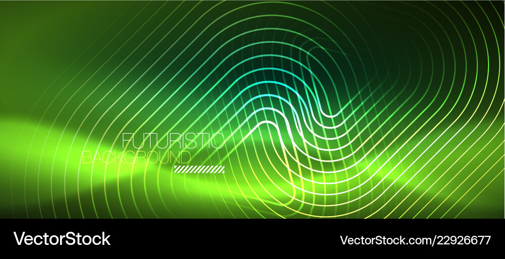 Color shiny neon lights background with abstract Vector Image