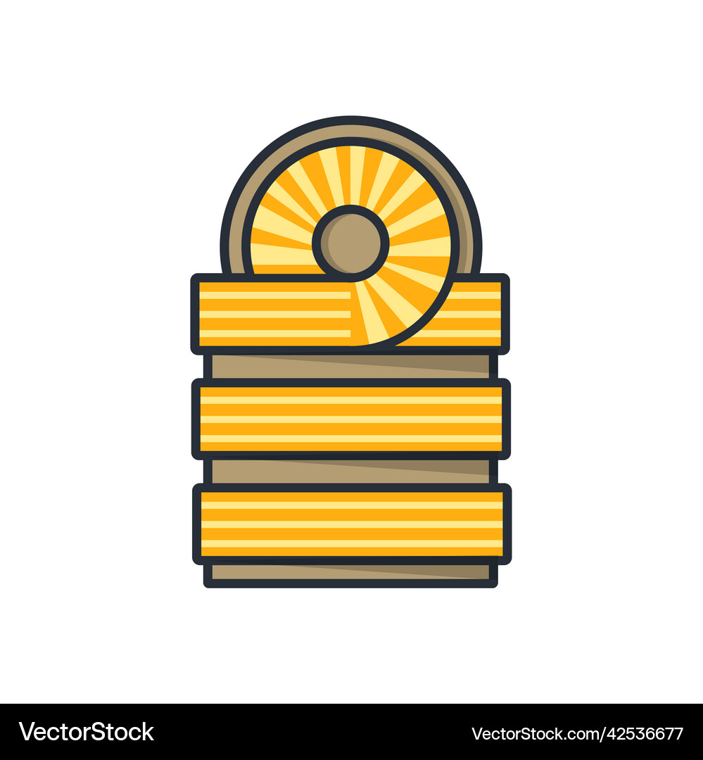 Colored thin thailand government officer rank Vector Image