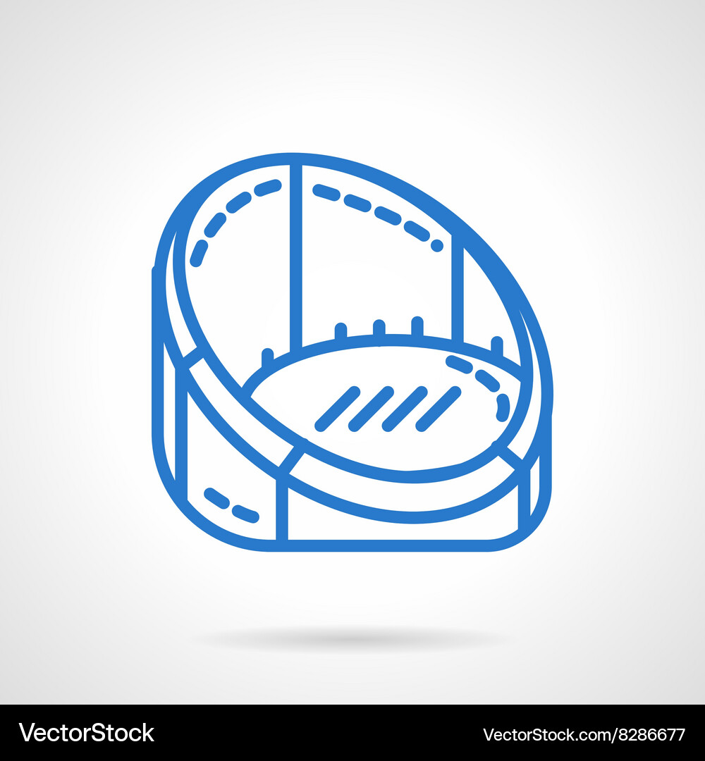 Frameless seat simple blue line icon Royalty Free Vector