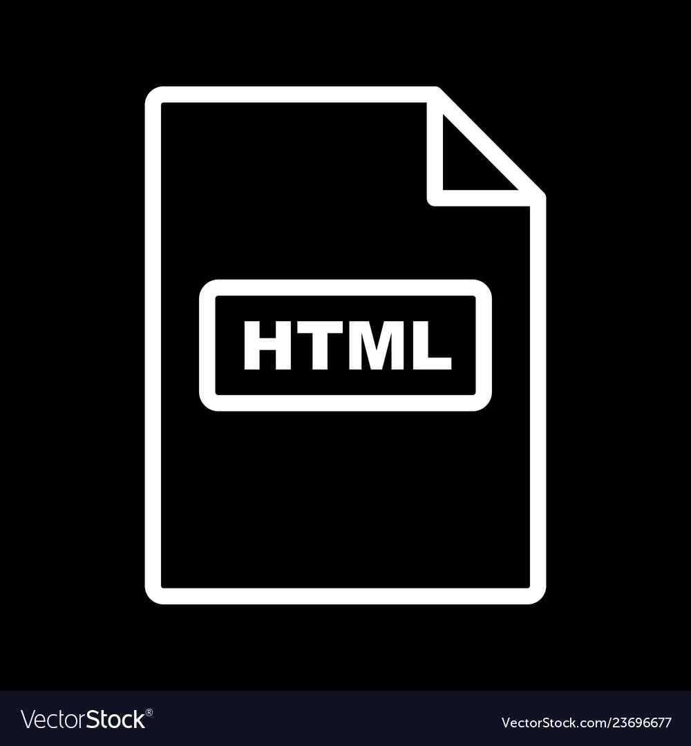 Html icon Royalty Free Vector Image - VectorStock