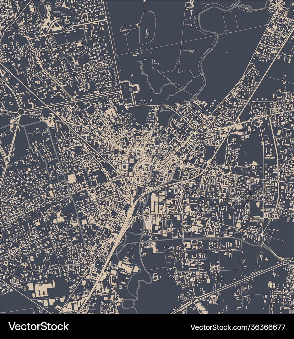 Map city monza lombardy italy Royalty Free Vector Image