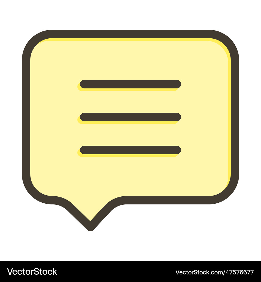 Messages thick line filled colors for personal Vector Image