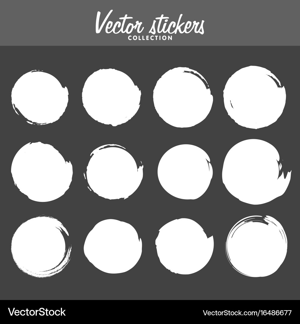 Set vintage ink painted labels for greetings Vector Image