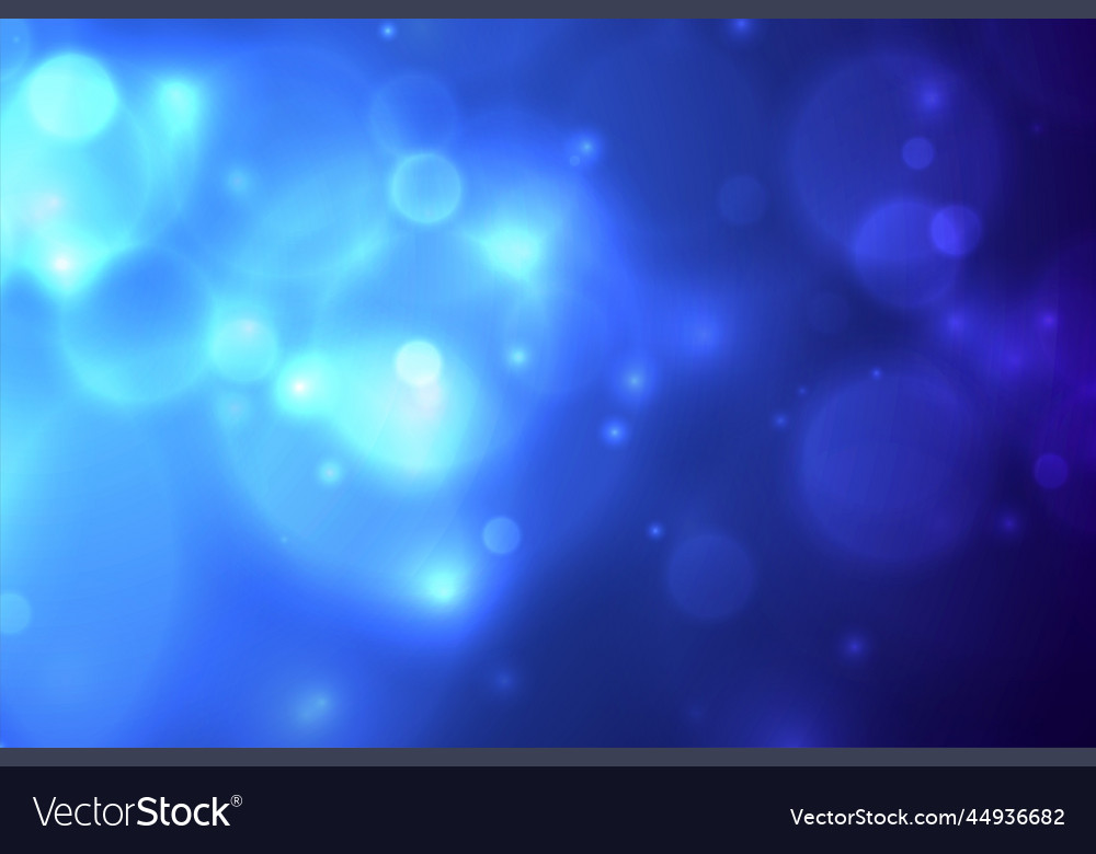 Abstract shiny blue bokeh background Royalty Free Vector