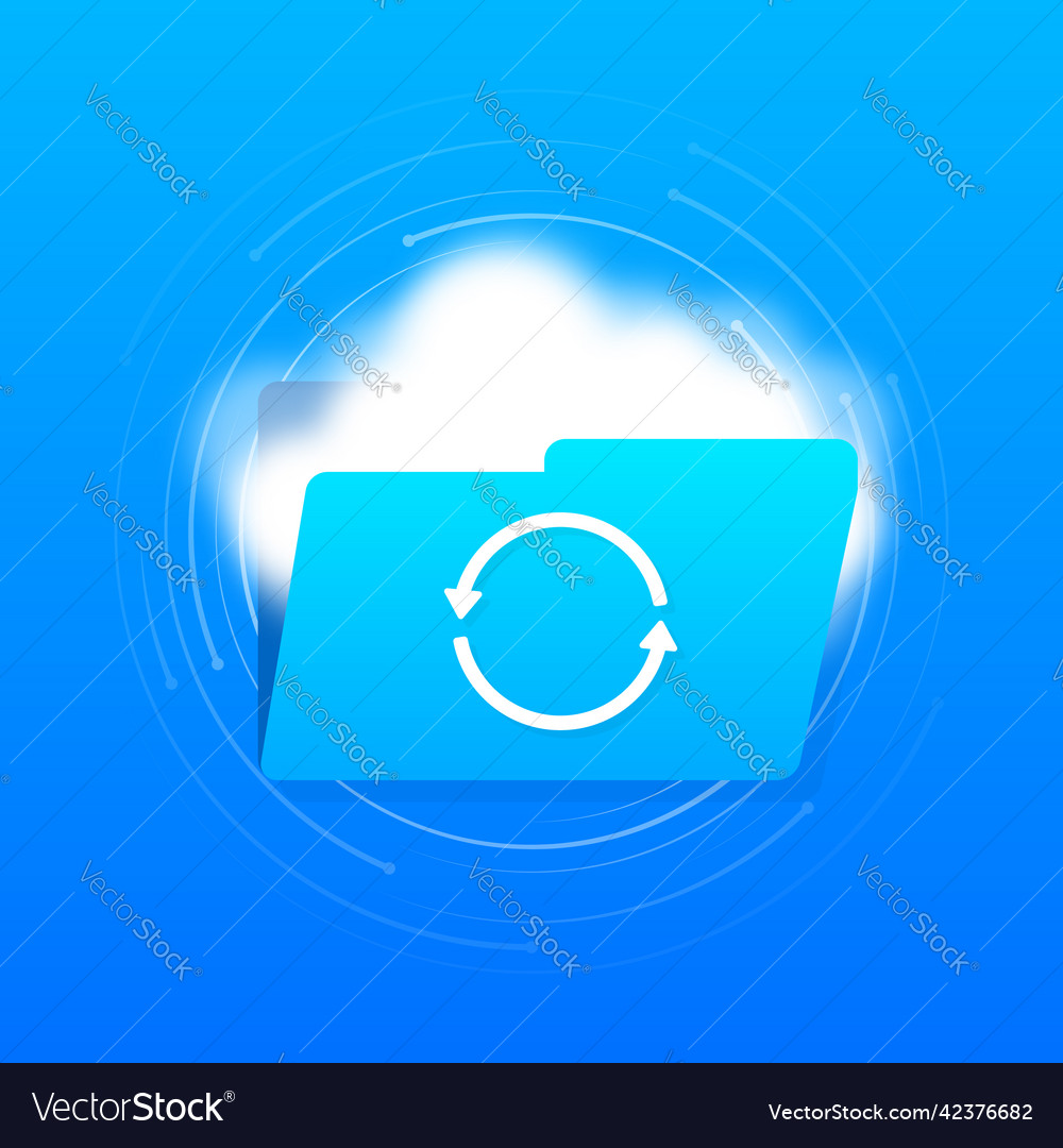 Abstract with cloud update software Royalty Free Vector