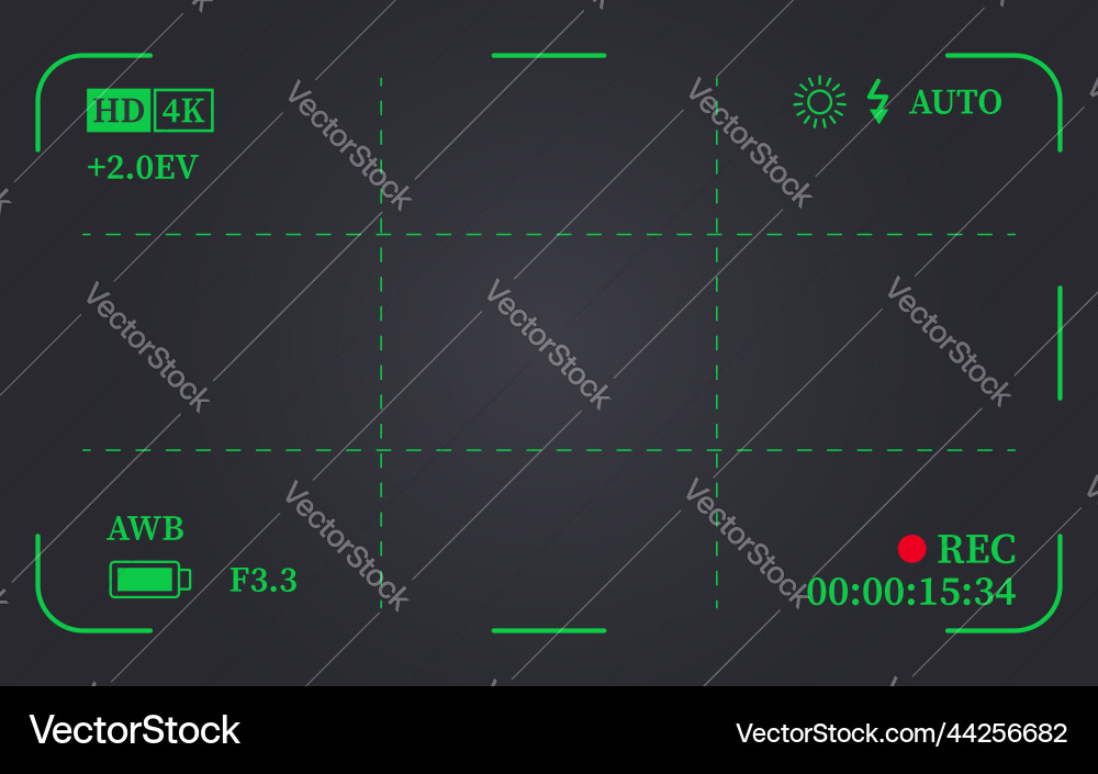 Camera viewfinder frame video or photo focus Vector Image