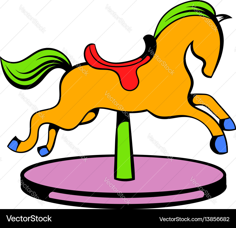 Carousel horse icon icon cartoon Royalty Free Vector Image