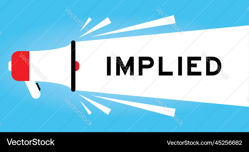 Color megaphone icon with word implied in white Vector Image