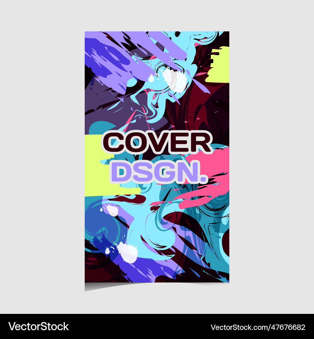 Colorful abstract cover template design isolated Vector Image