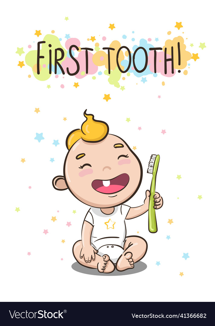 Firsttooth Royalty Free Vector Image - VectorStock