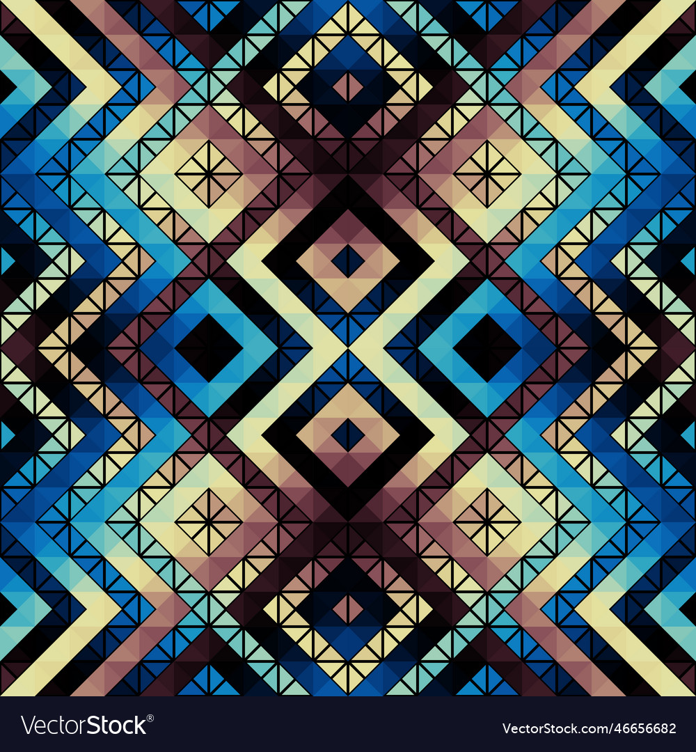 Geometric abstract triangles pattern seamless Vector Image