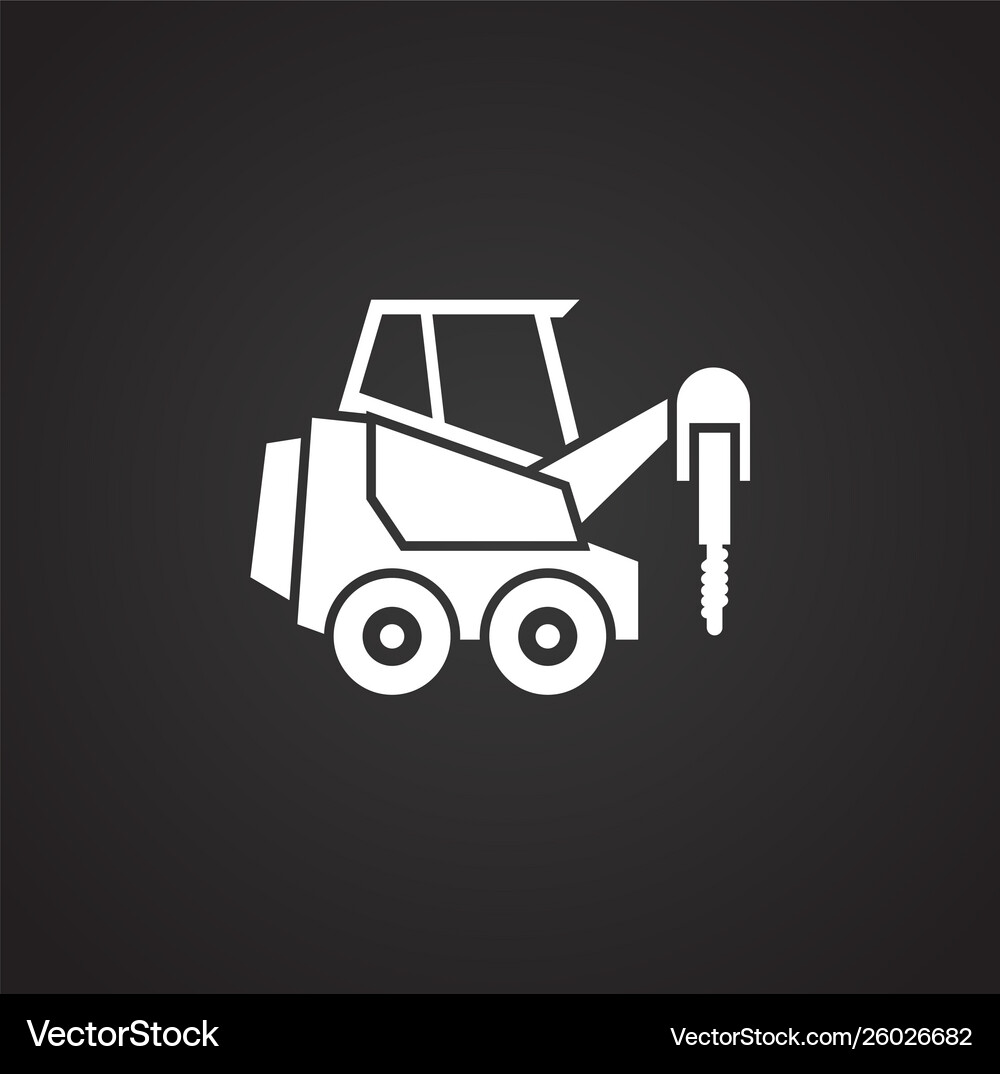 Heavy vehicle related icon on background Vector Image