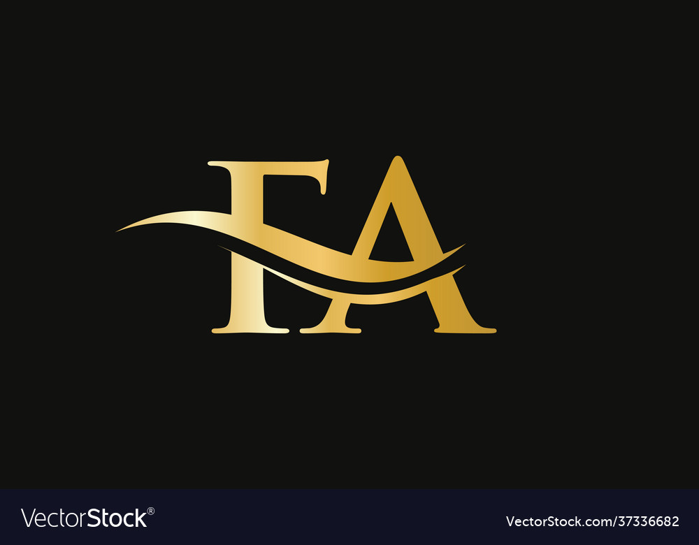 Initial fa letter linked logo template Royalty Free Vector Initial fa letter linked logo template Royalty Free Vector