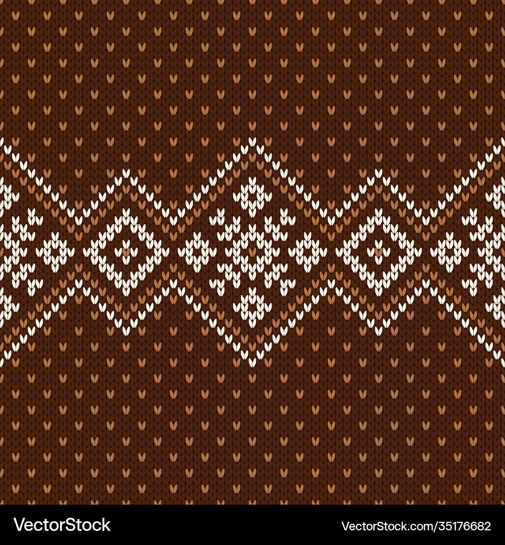 Norwegian native style sweater fair isle design Vector Image