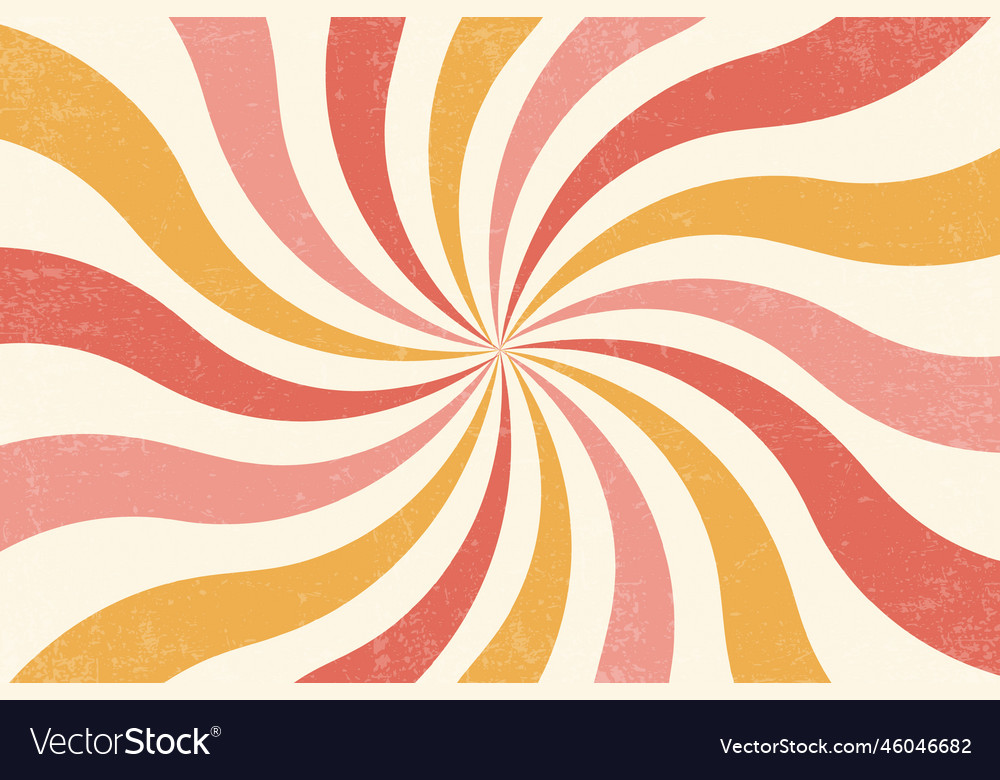 Retro sun burst vintage background swirl Vector Image