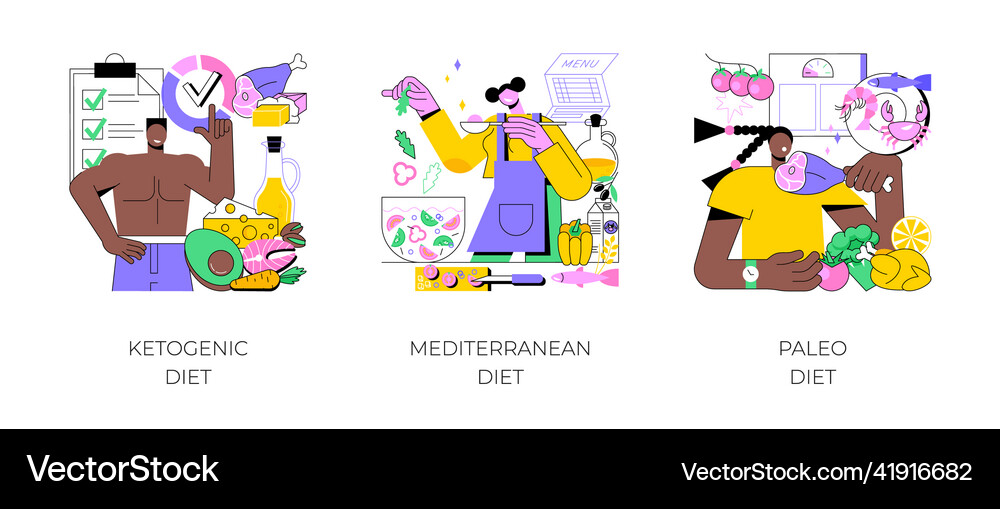 Weight loss nutrition plan abstract concept Vector Image