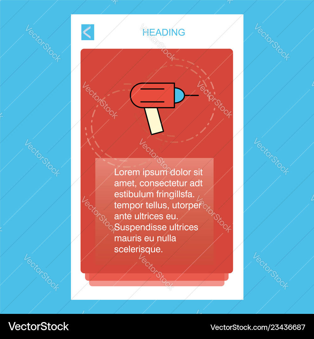 Drill mobile vertical banner design Royalty Free Vector