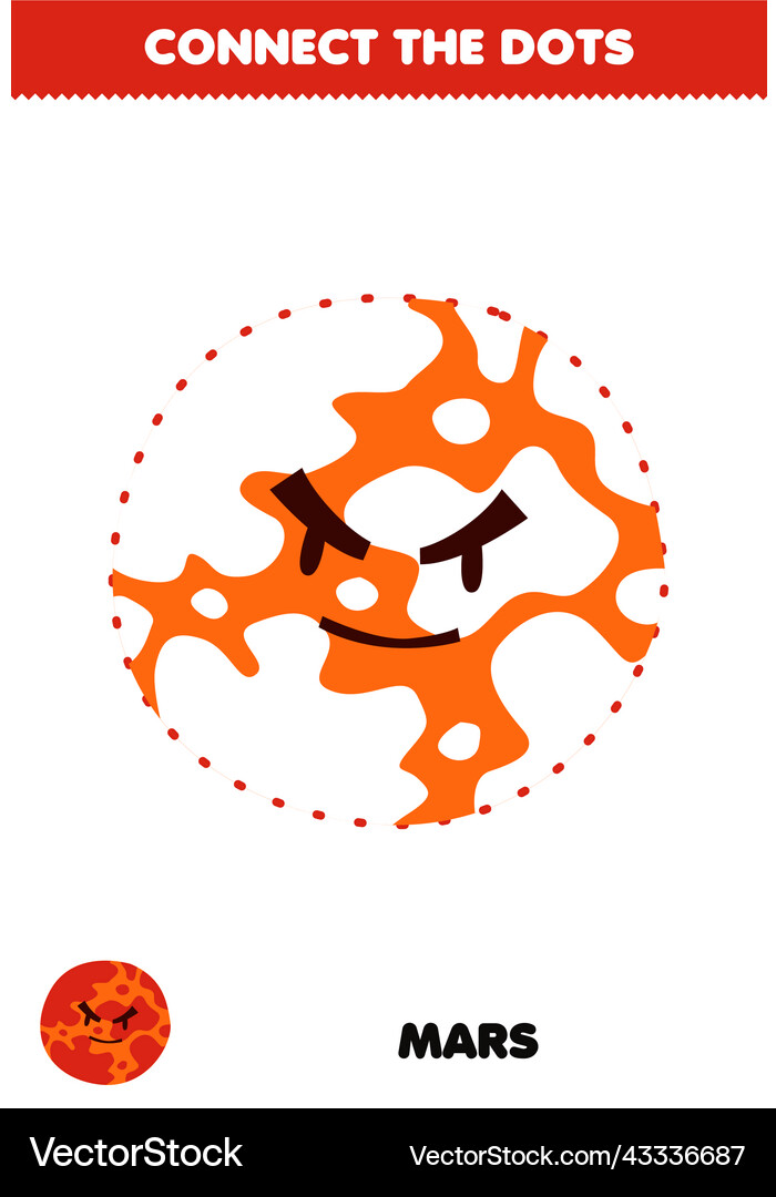 Education game for children connect the dots Vector Image