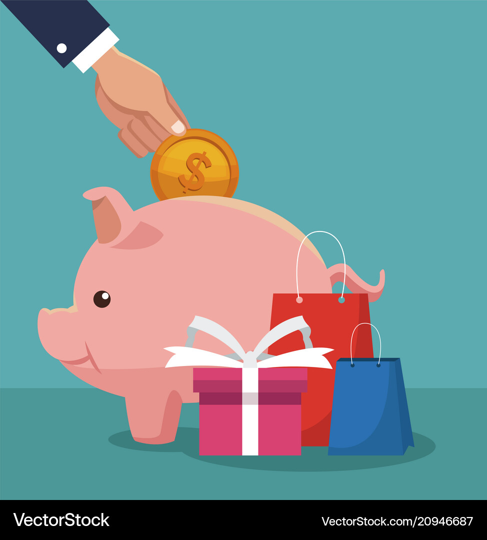 Hand shopping gifts Royalty Free Vector Image - VectorStock