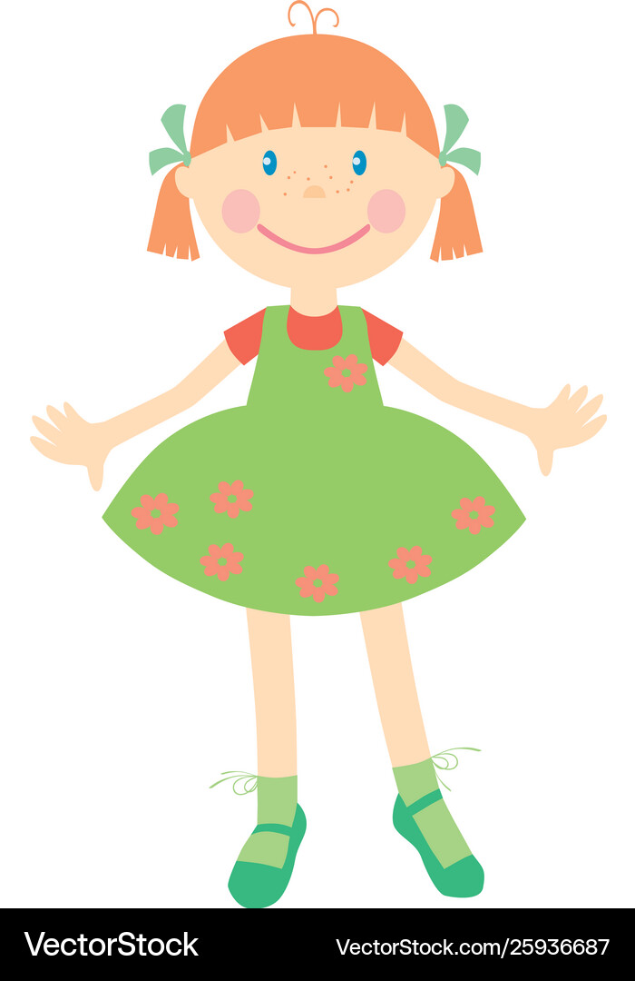 Joy girl Royalty Free Vector Image - VectorStock