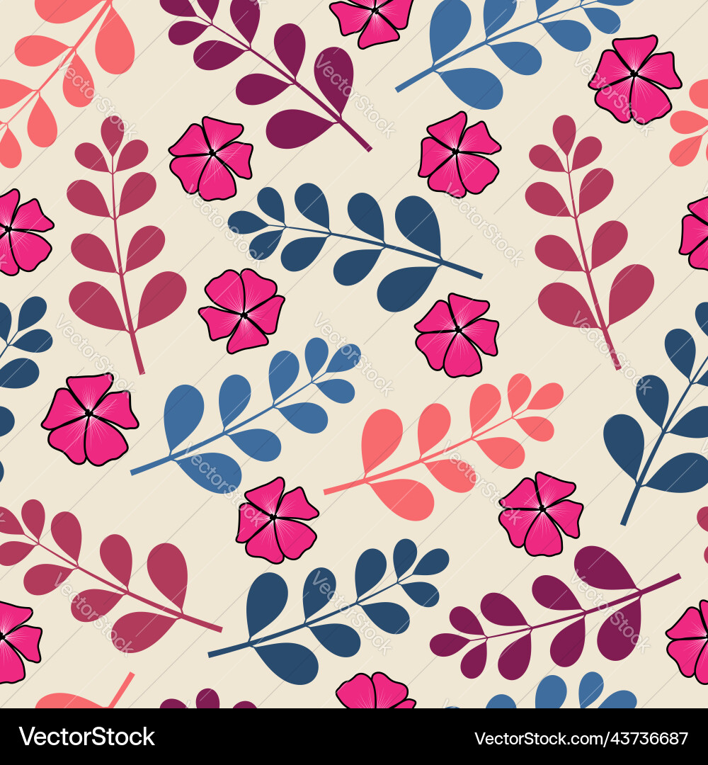 Modern fashionable seamless floral ditsy pattern Vector Image