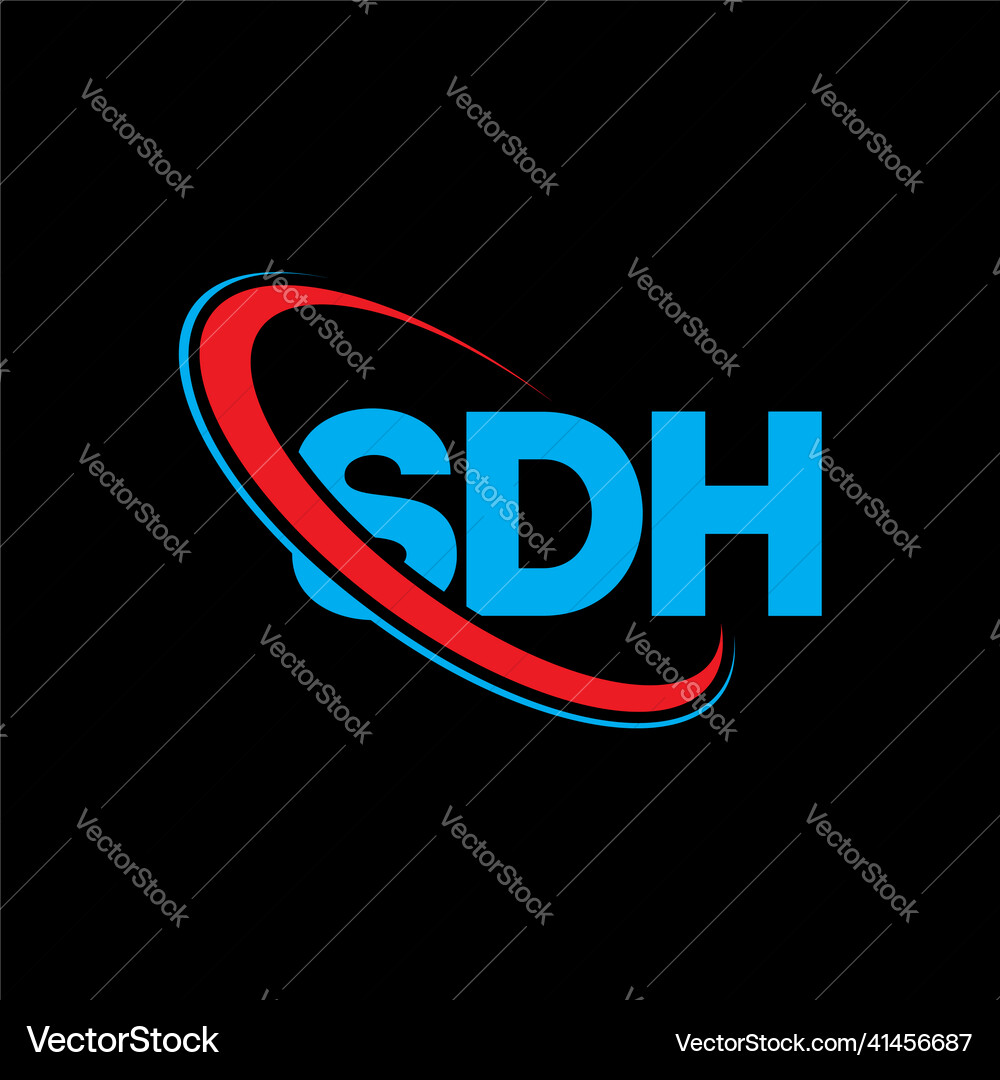 Sdh logo letter design Royalty Free Vector Image