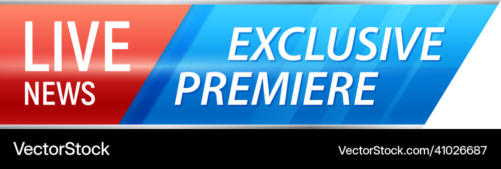 Tv news bar Royalty Free Vector Image - VectorStock