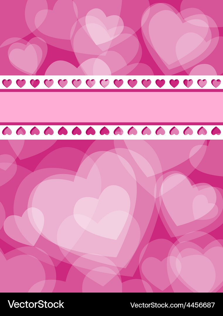 White transparent hearts love card Royalty Free Vector Image