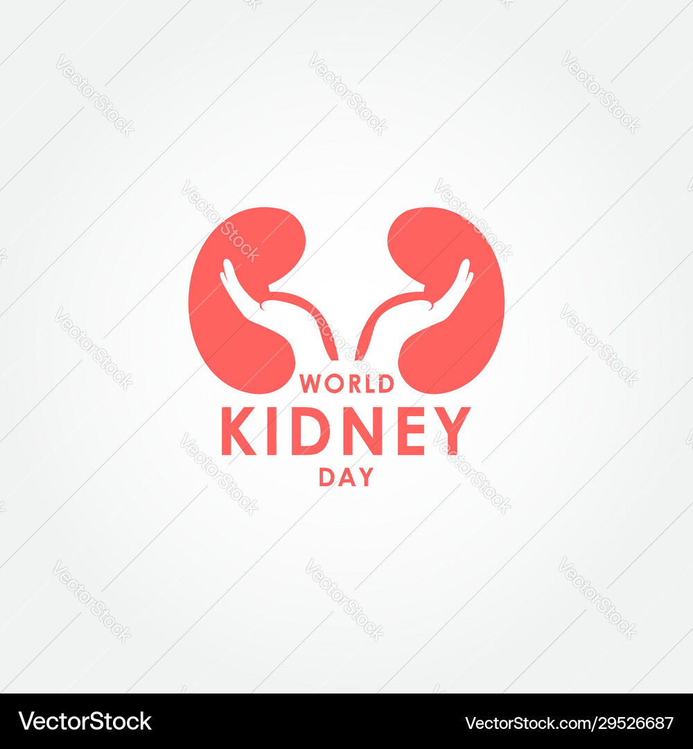 World kidney day design for banner or background Vector Image