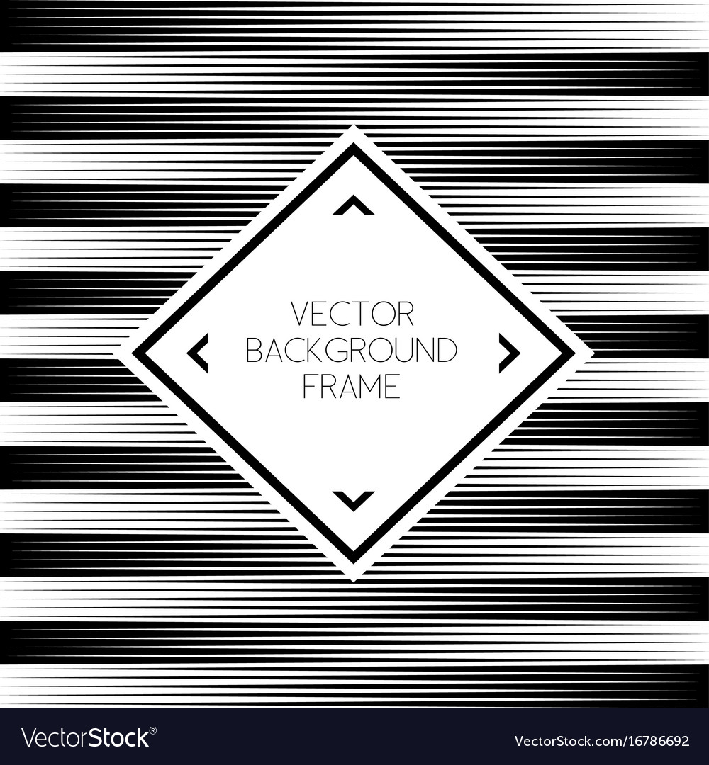 Background striped abstract with frame Royalty Free Vector