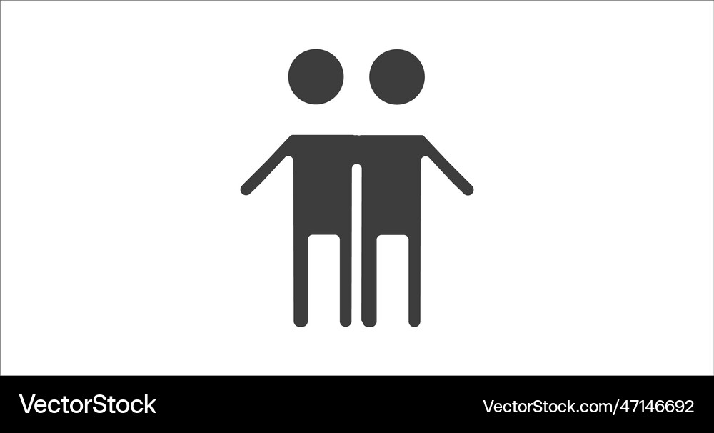 Brothers icon filled icon from people Royalty Free Vector