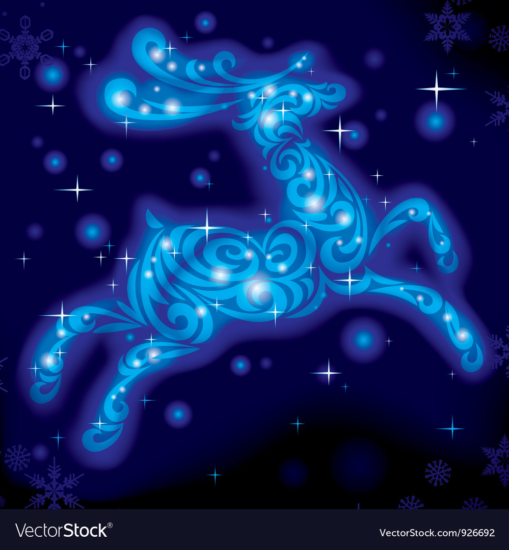 Christmas deer Royalty Free Vector Image - VectorStock