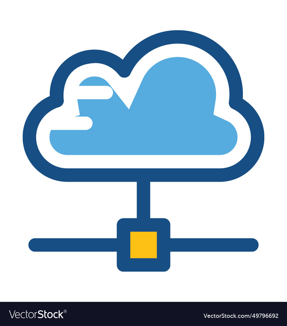Cloud sharing colored icon Royalty Free Vector Image