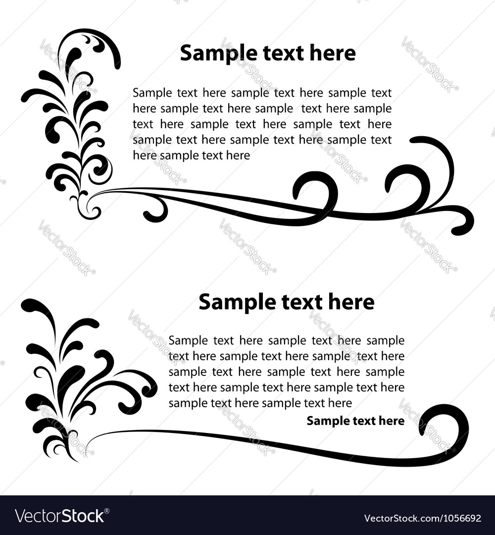 Corner elements Royalty Free Vector Image - VectorStock