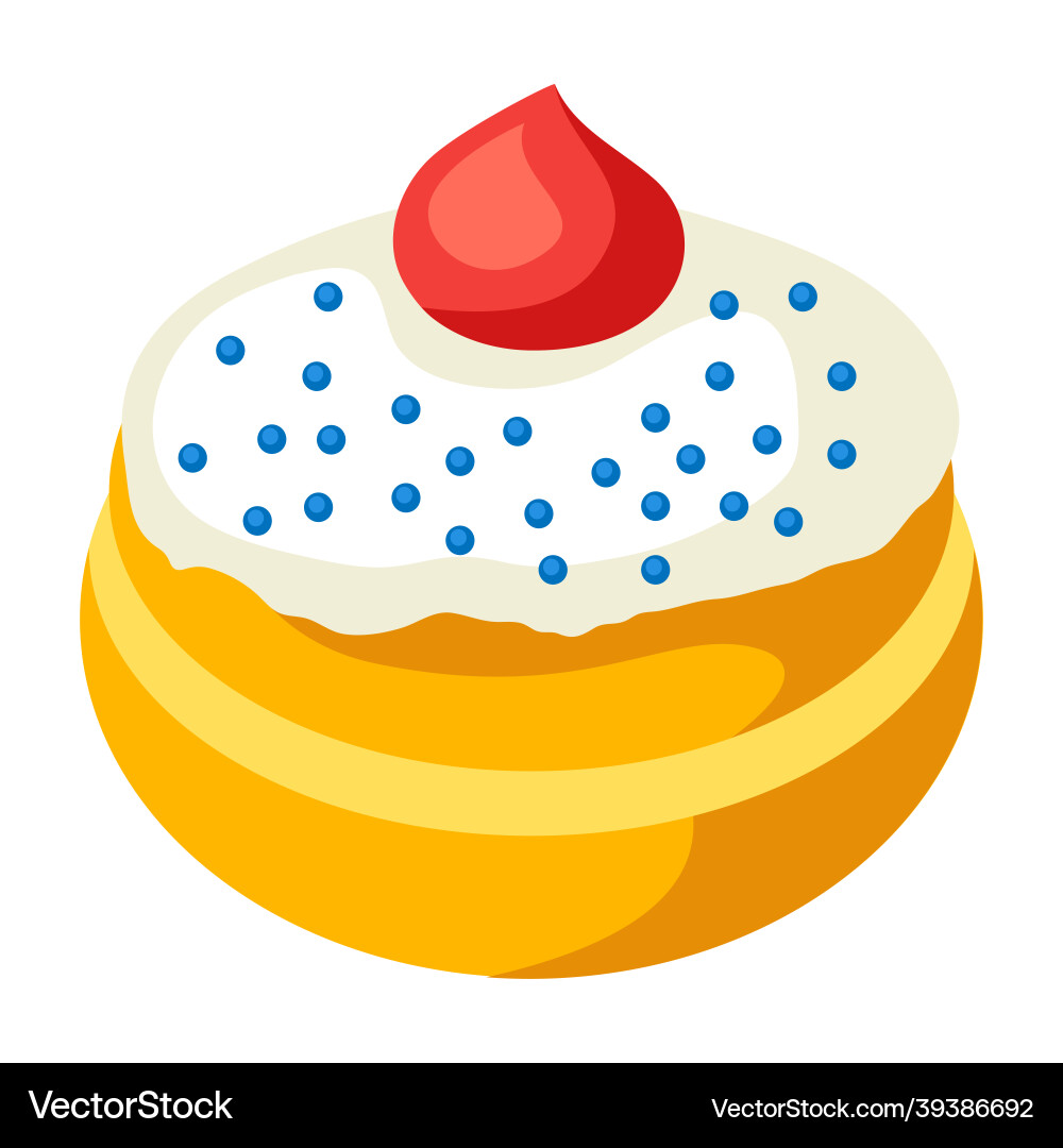 Donut food item for bars Royalty Free Vector Image