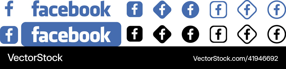Facebook logo on a white background Royalty Free Vector