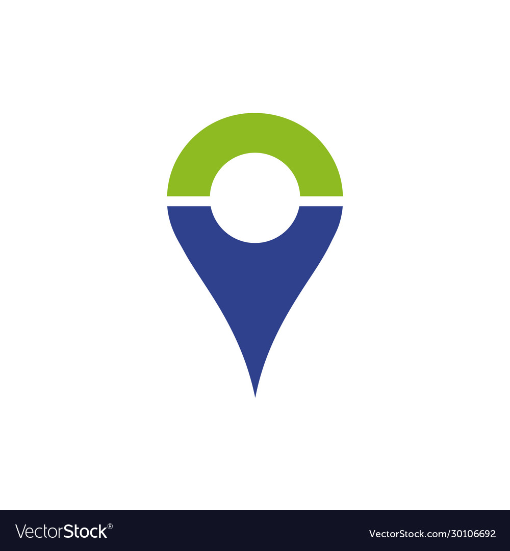 Location pointer icon logo design template Vector Image
