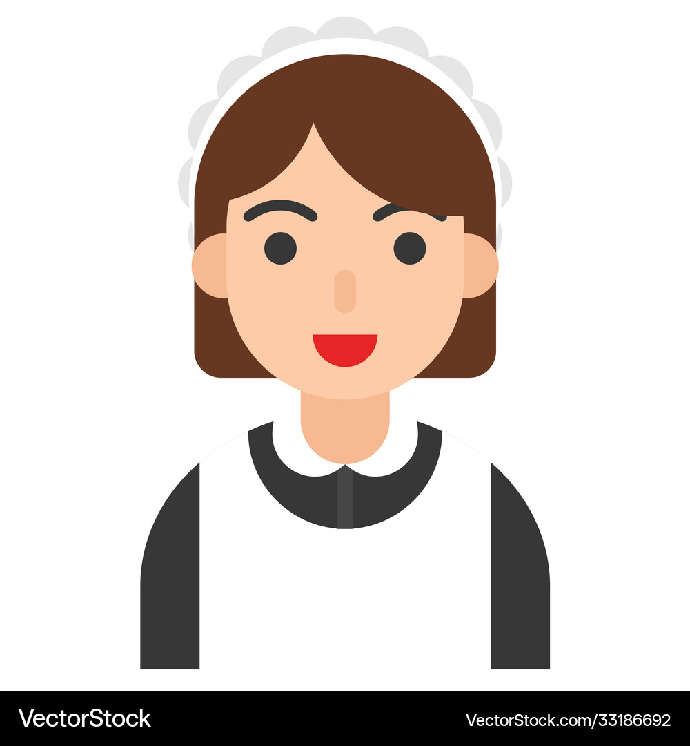 Maid icon profession and job Royalty Free Vector Image