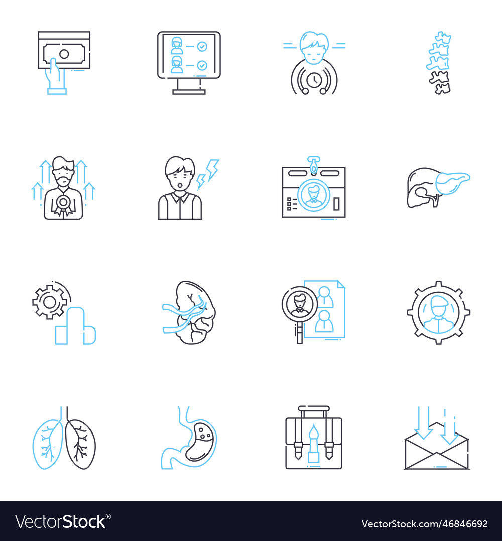 Social equality linear icons set equity Royalty Free Vector Social equality linear icons set equity Royalty Free Vector
