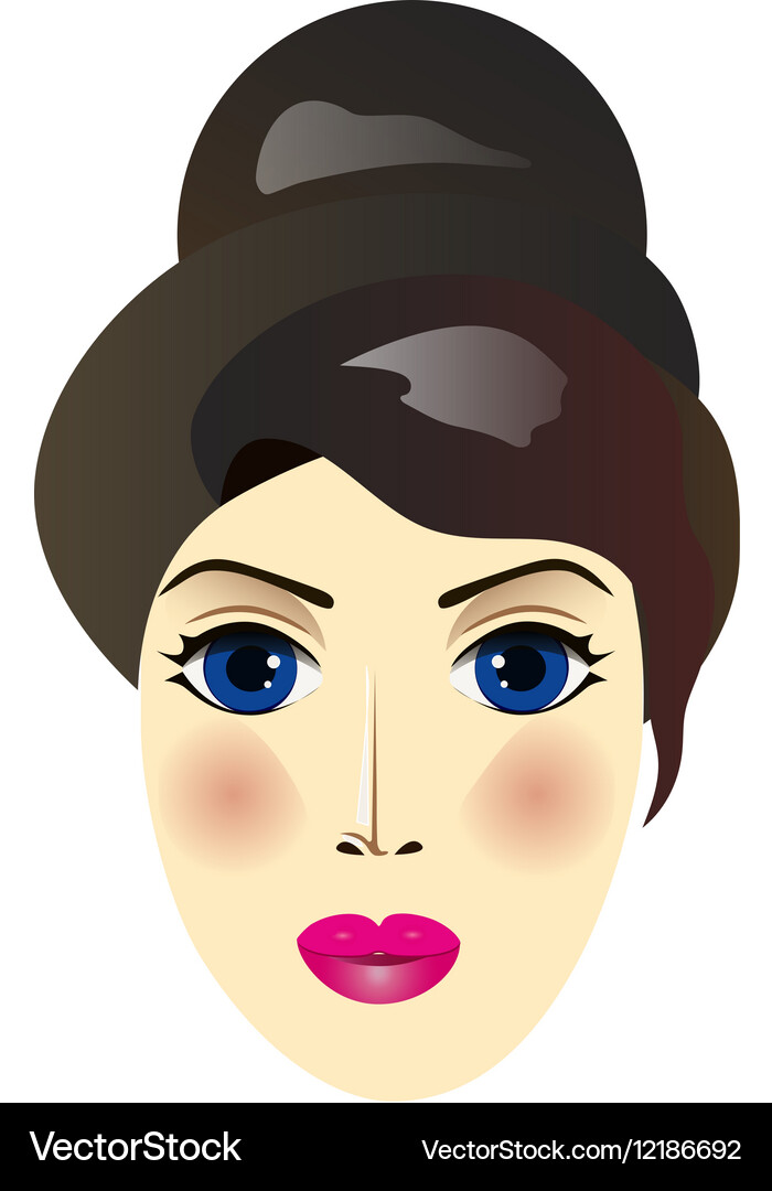 Woman portrait isolated Royalty Free Vector Image