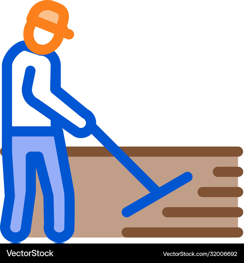 Worker road repair icon outline Royalty Free Vector Image
